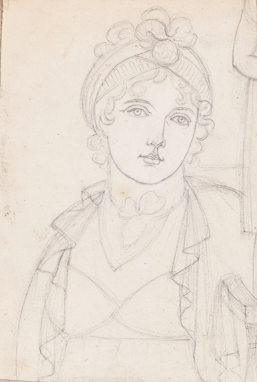 A Head-and-Shoulders Portrait of Emma Hamilton