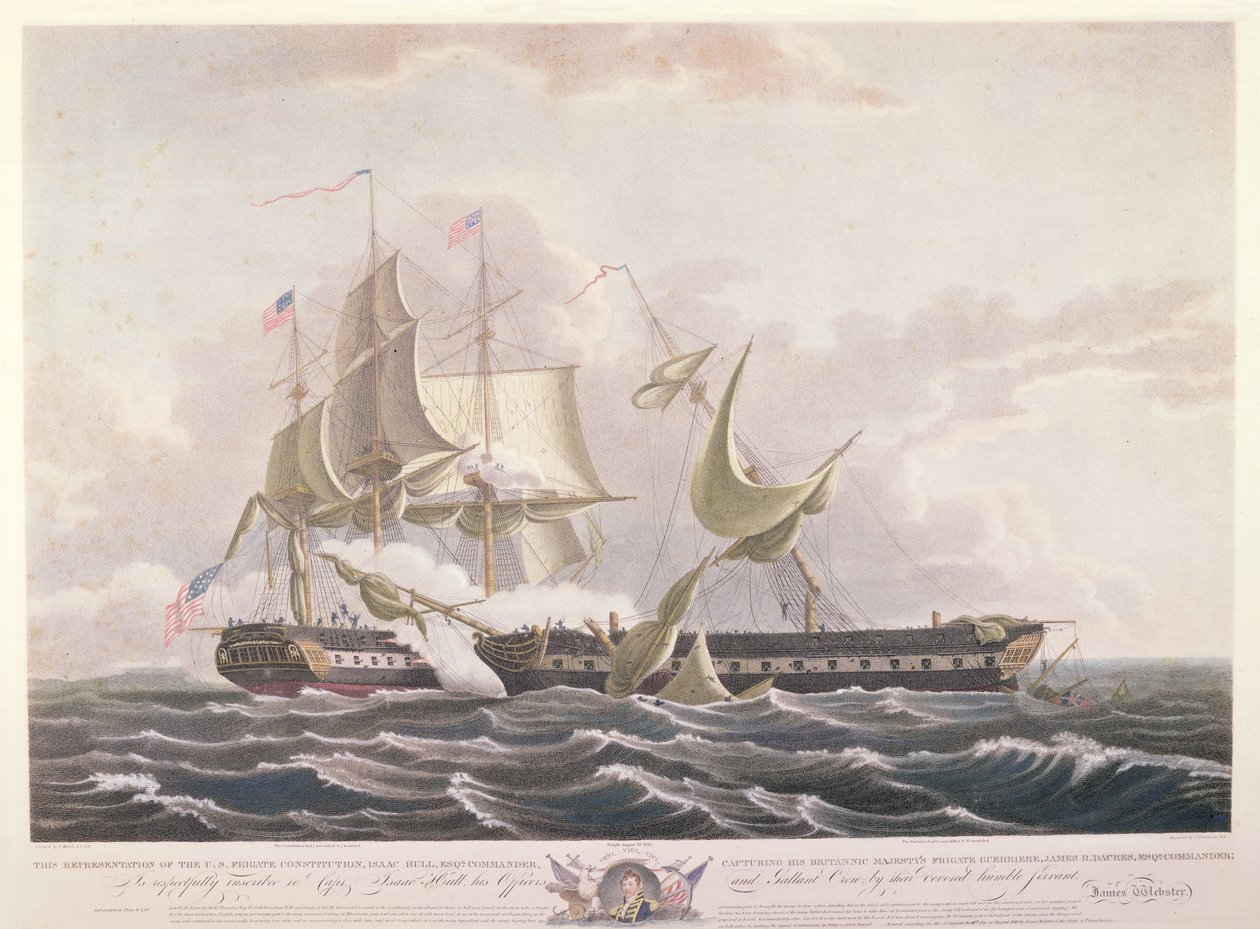 The Battle Between the USS Constitution and the HMS Guerriere
