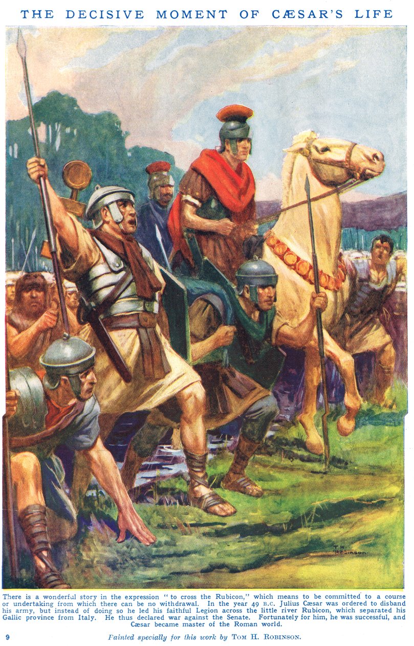 The Decisive Moment of Caesar's Life, illustration from 'Newnes ...