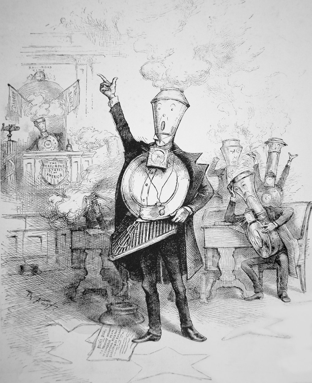 The Senatorial Round-House, from 'Harper's Weekly'