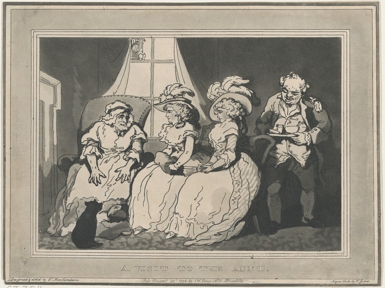 A Visit to the Aunt by Thomas Rowlandson: Fine art print