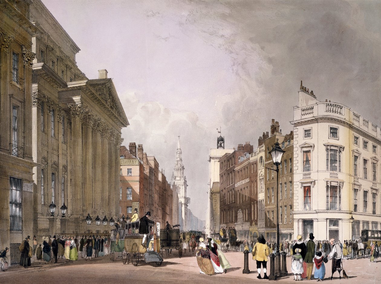 Cheapside and Mansion House by Thomas Shotter Boys
