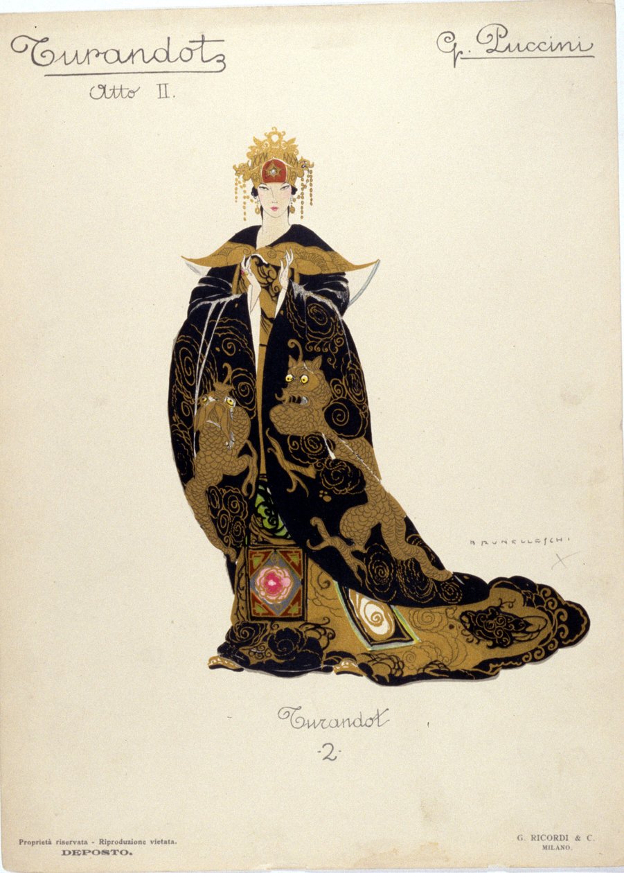 Costume for the Character of Princess Turandot in the Opera 'Turandot ...