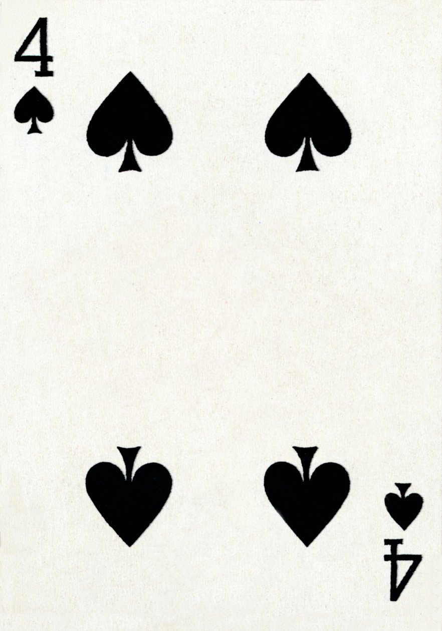 4 of Spades from a Deck of Goodall & Son Ltd. Playing Cards