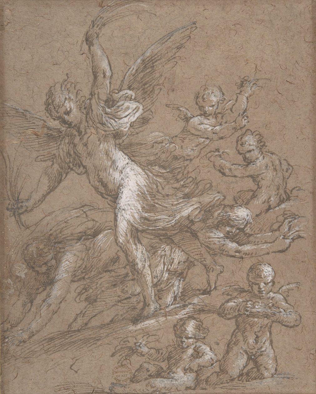 Angels and Putti, 17th century by Unbekannt: Fine art print