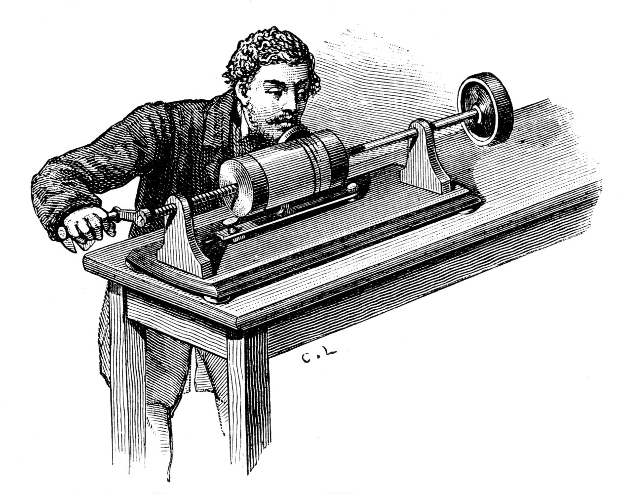 First Phonograph Built By Thomas Edison