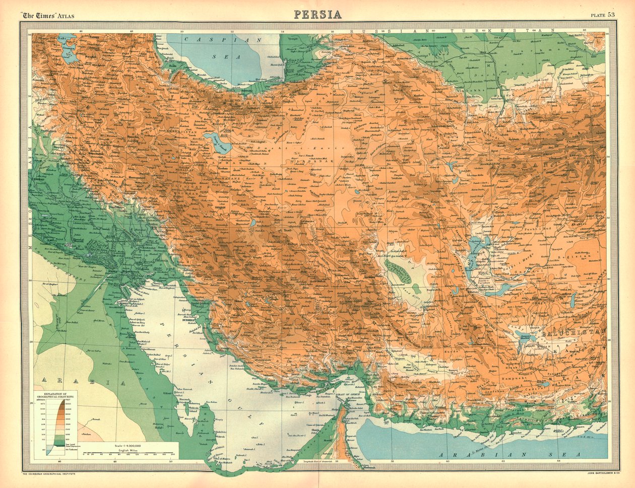 Map of Persia by Unbekannt: Highest-quality art reproduction