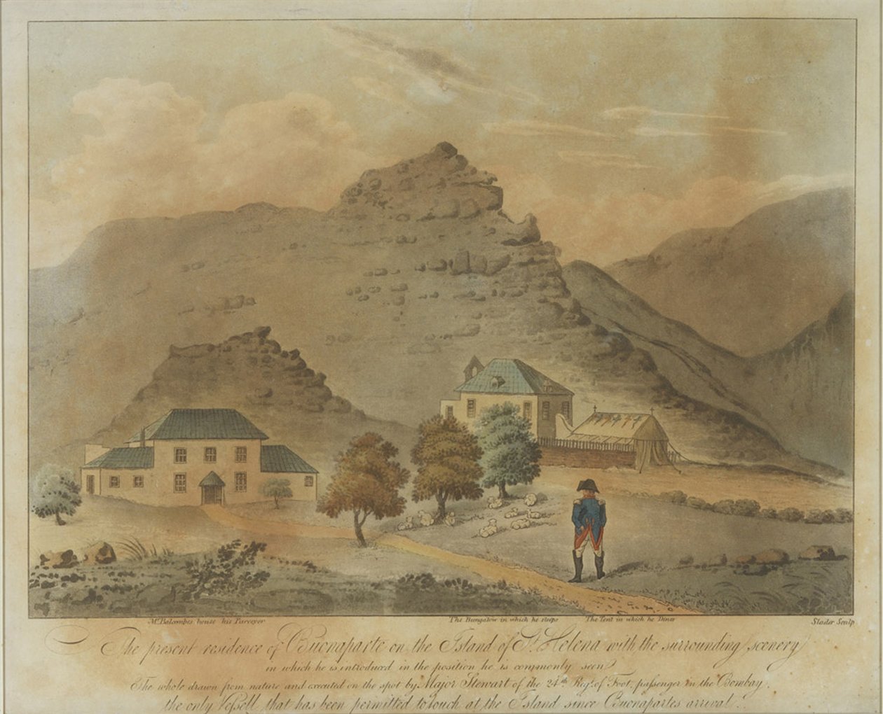 Napoleon Bonaparte on the island of Saint Helena
