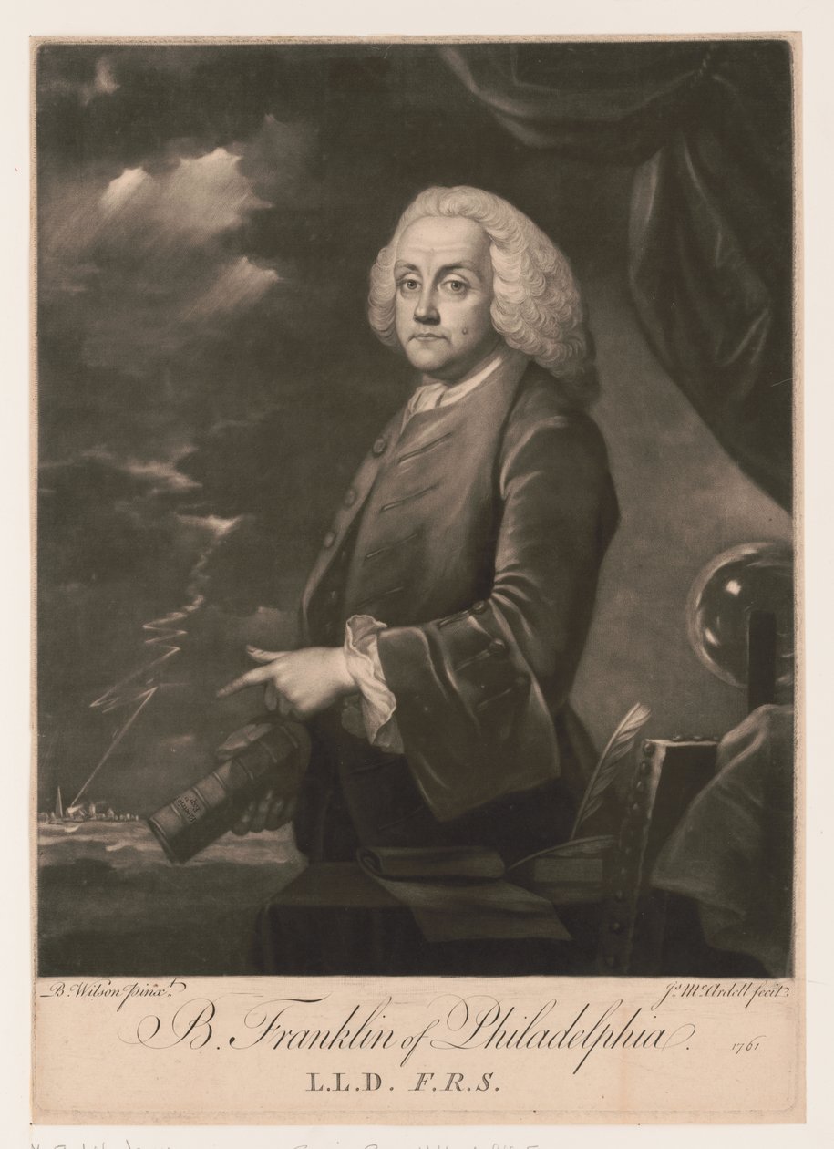Portrait of Benjamin Franklin (1706-1790) by Unbekannt