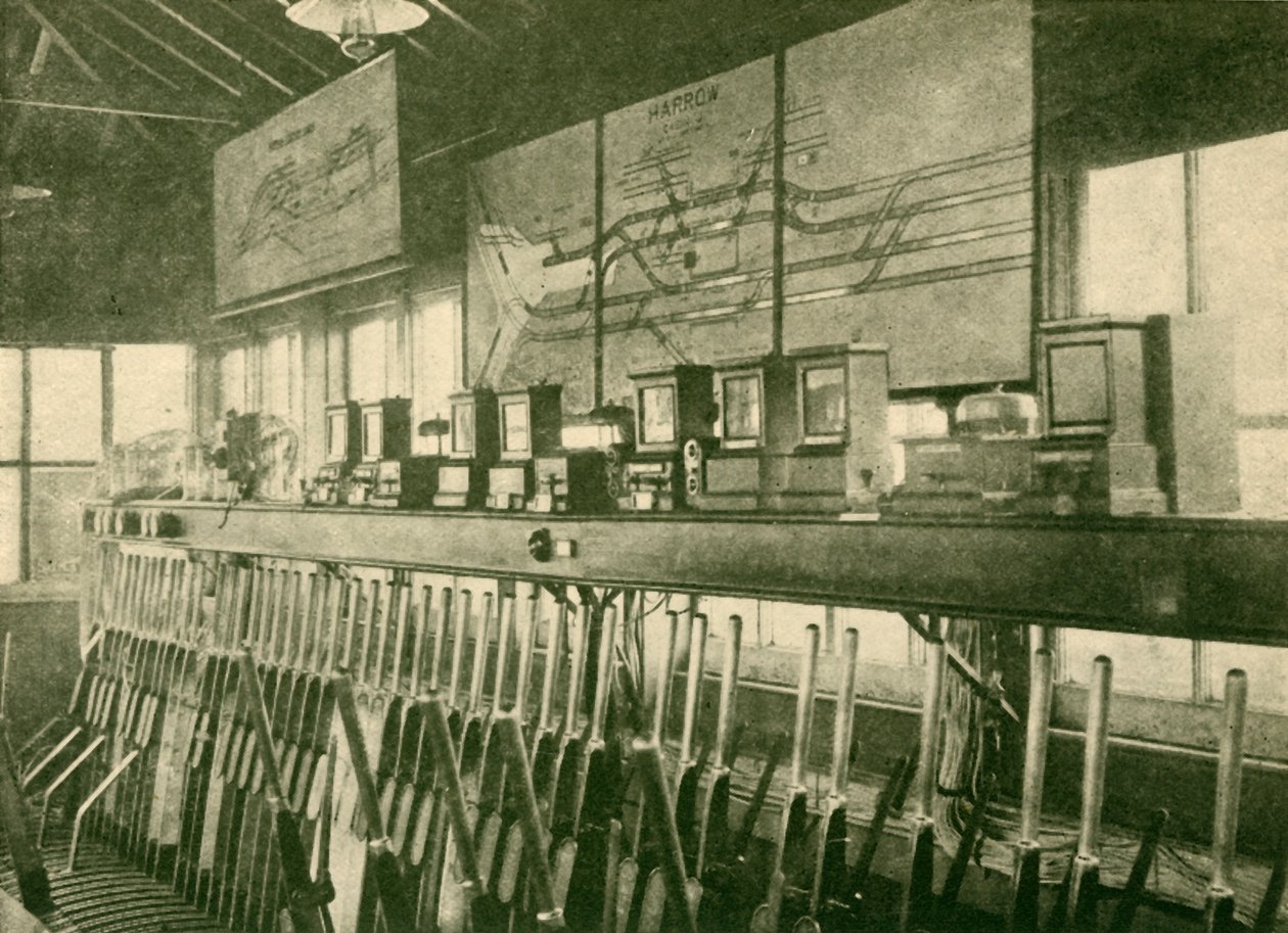 Train Movement Diagram in Signal-Box, Metropolitan Railway
