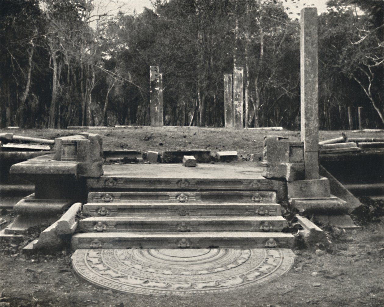 Staircase with depiction of earth spirits, probably access to a sacred ...