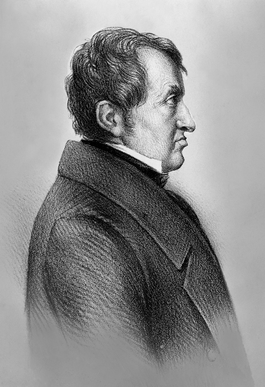 Portrait of Andre-Marie Ampere (1775-1836), French physicist and ...