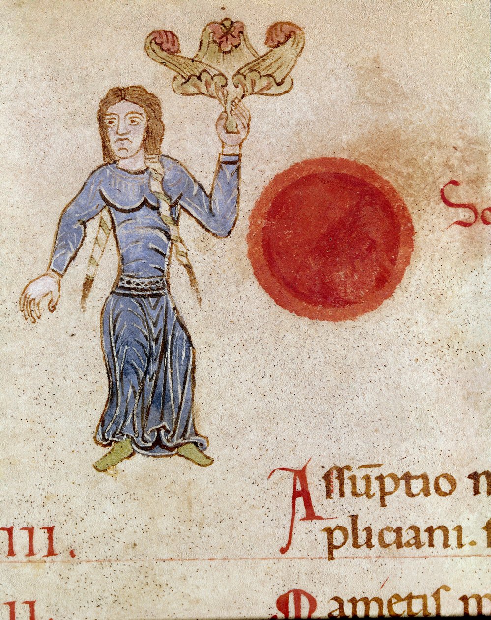 Allegoric representation of the month of August