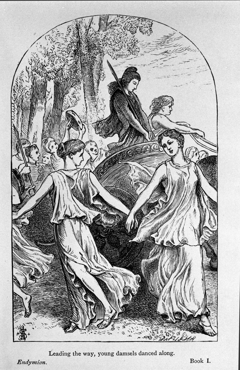 Illustration for 'Endymion' by the poet John Keats (19th century)