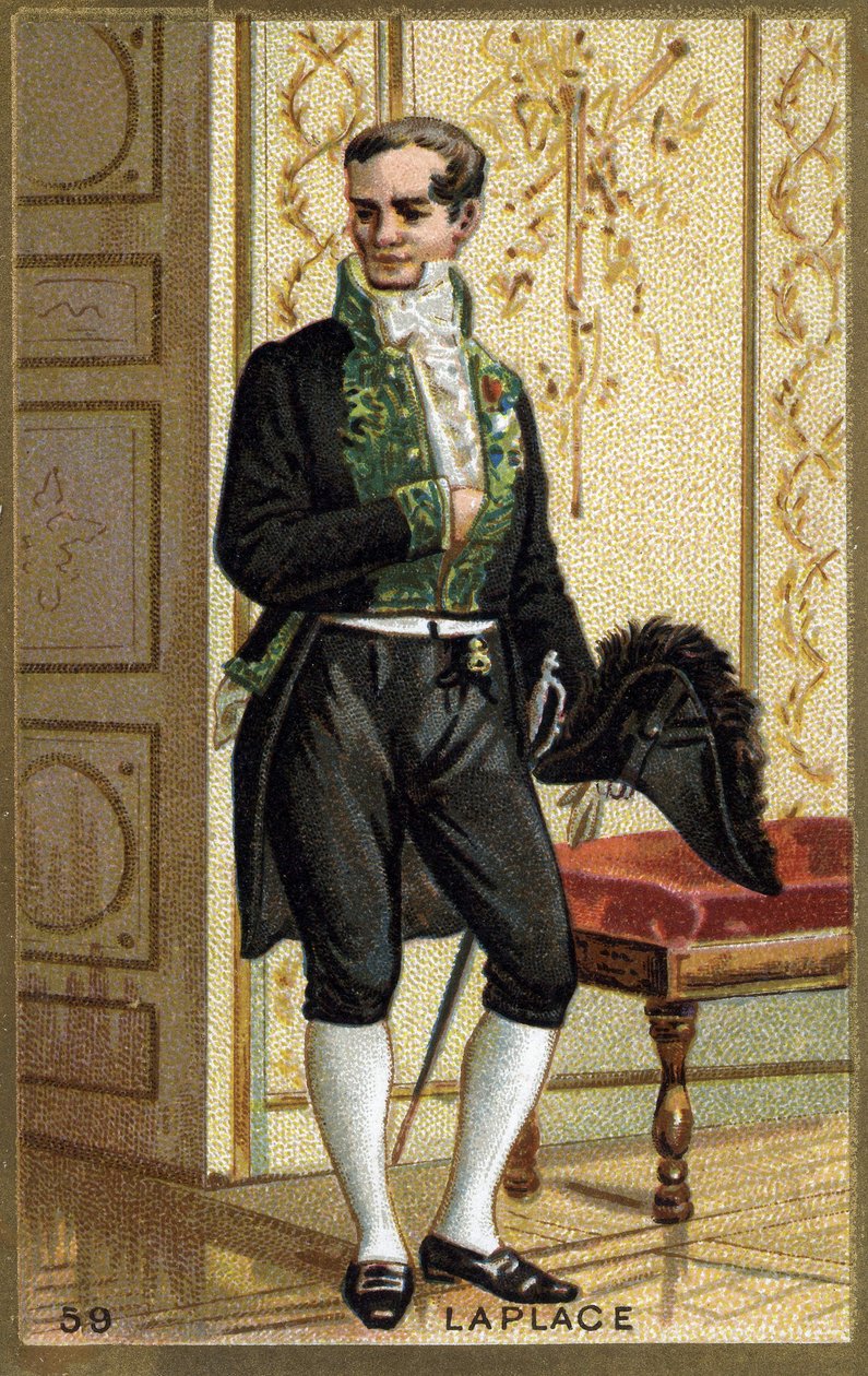Pierre Simon de Laplace, French Mathematician and Astronomer. Chromolithography of the 19th Century