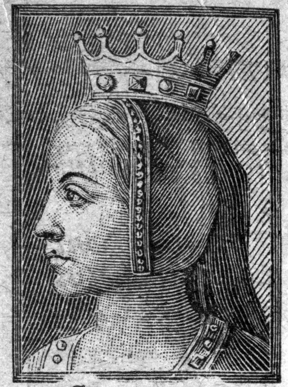 Portrait of Gerberge of Saxony, Queen of France, Wife of Louis IV of ...