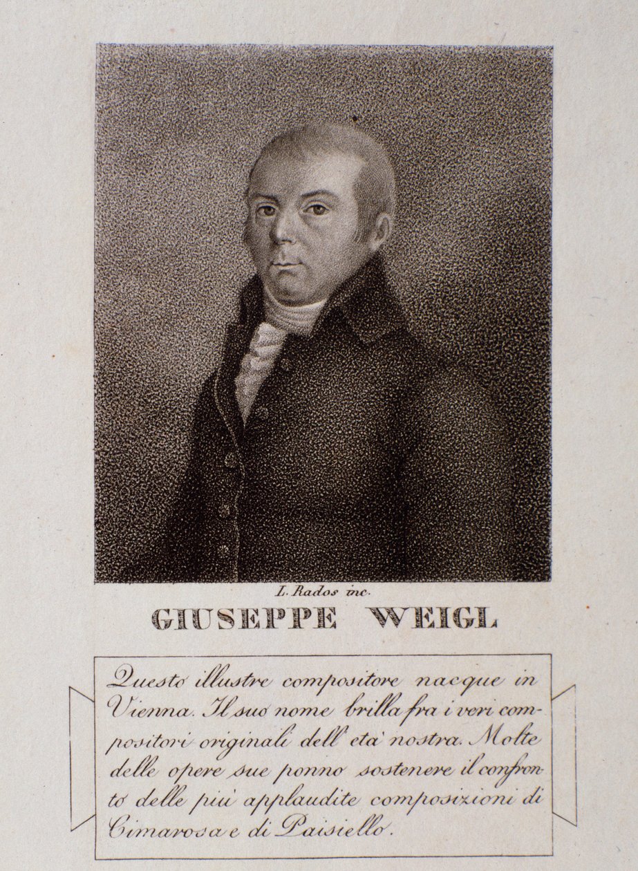Portrait of Joseph Weigl by Unknown artist: Fine art print