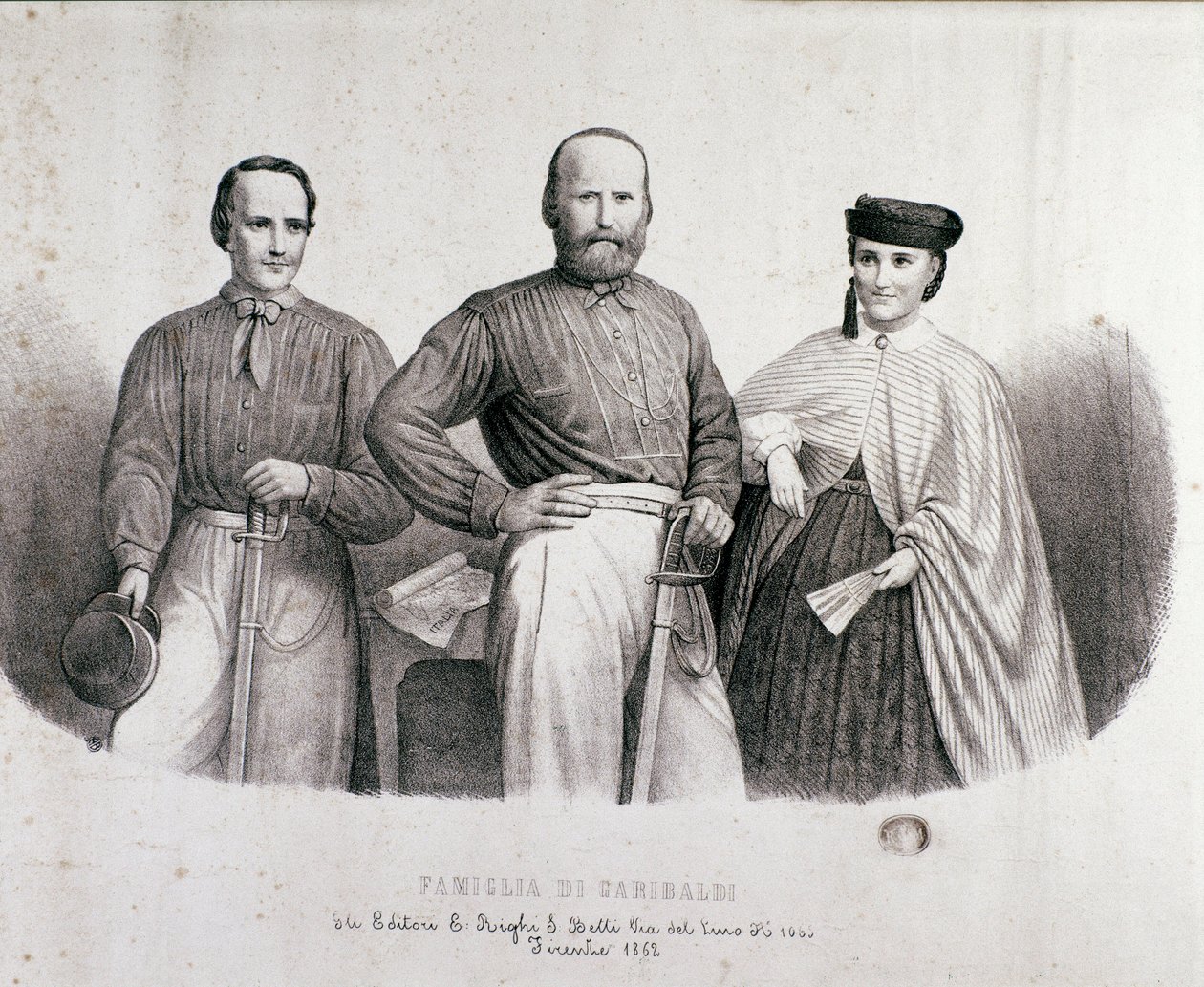 Portrait of the Patriot and Hero of the Risorgimento Giuseppe Garibaldi ...