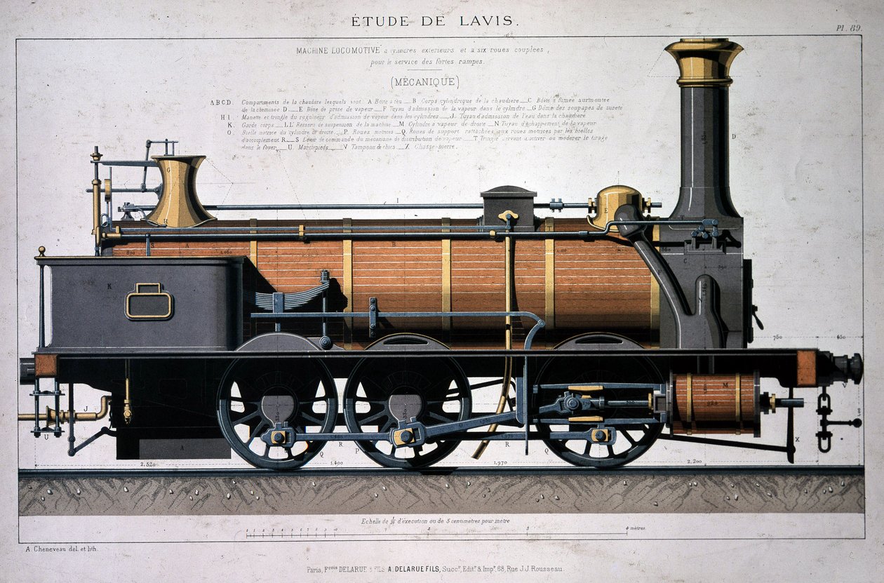 Steam Train Engine Drawing