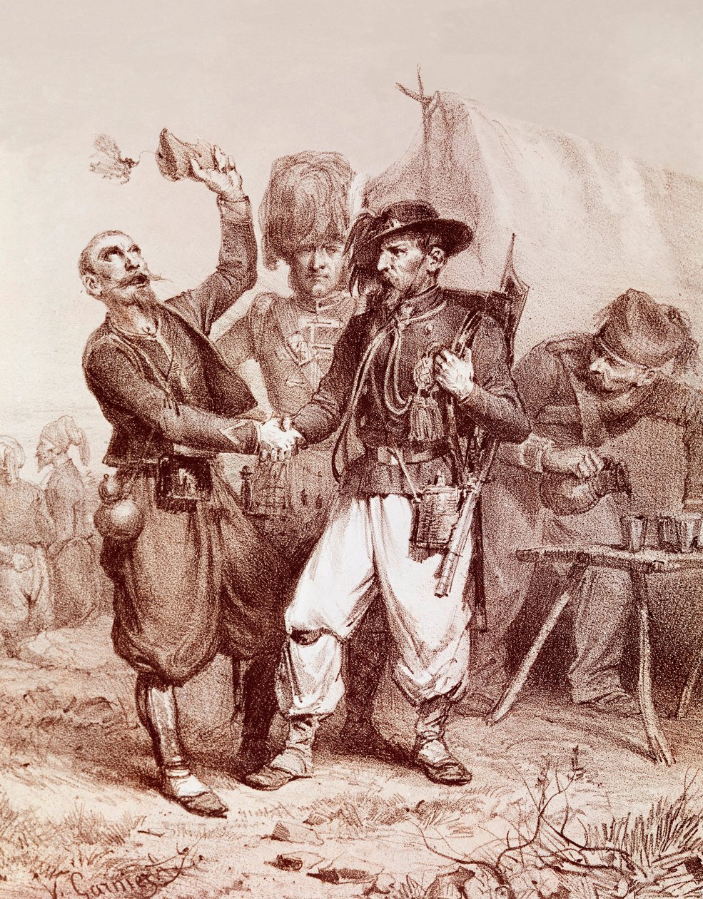 Allegory of the Alliance between France, the Kingdom of Sardinia and England against Russia