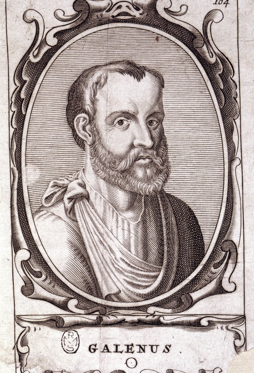 Portrait of Claude Galien (Klaudios Galenos or Claudio Galeno or ...