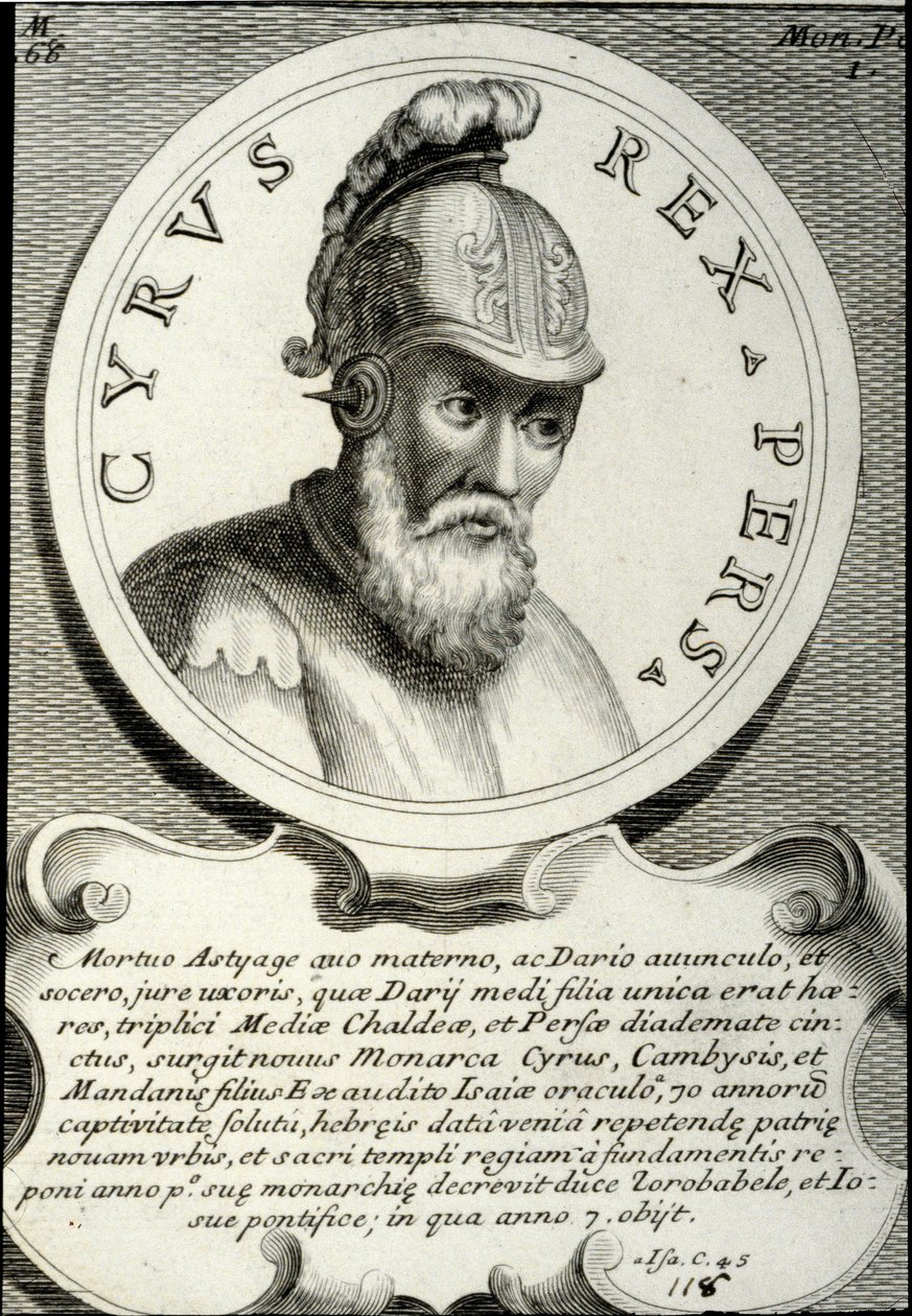 Portrait of Cyrus II called Cyrus the Great, founder of the Persian Empire