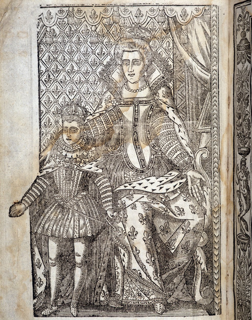Portrait of Louis XIII child and Marie de Medici