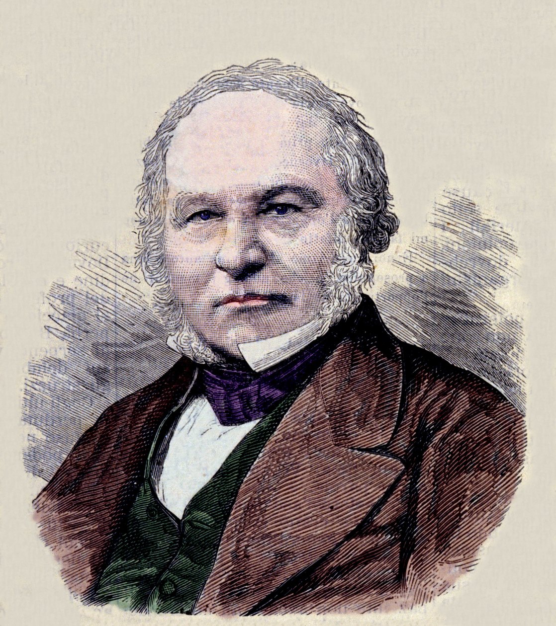 Portrait of Sir Rowland Hill (1795-1879) inventor of the postal stamp