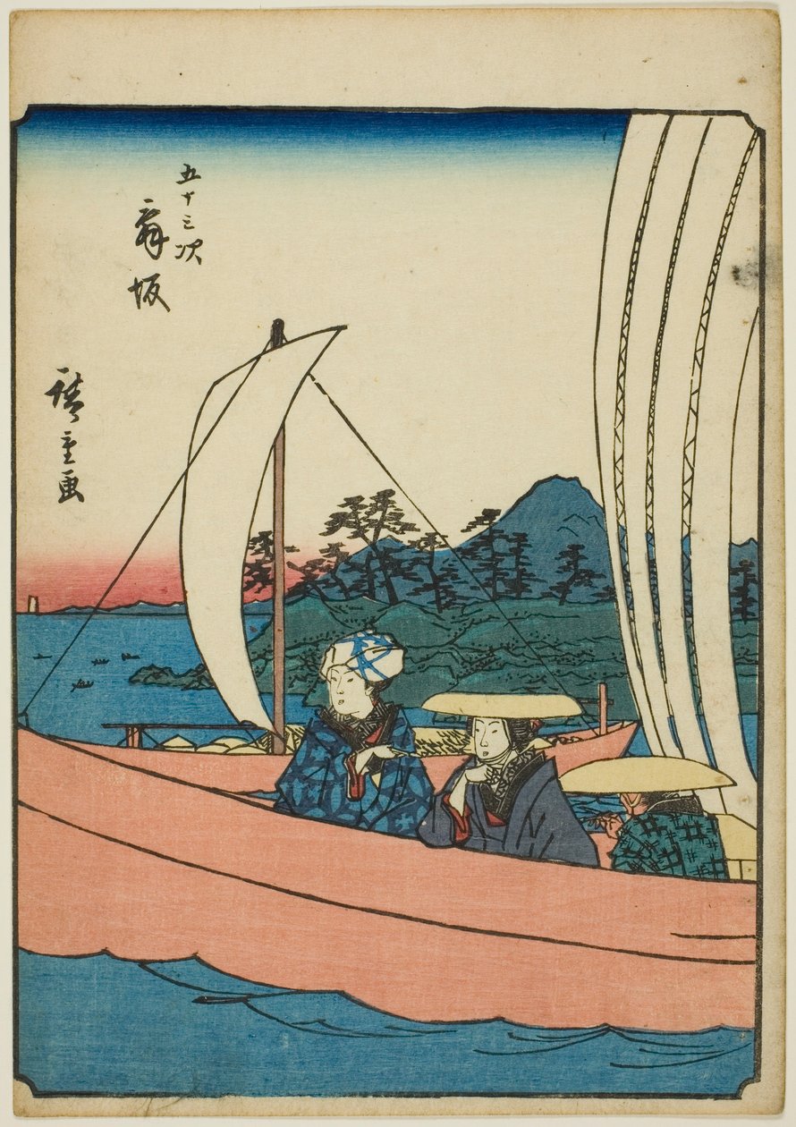 Maisaka, from the series 'Fifty-three Stations of the Tokaido,' also known as the Figure Tokaido