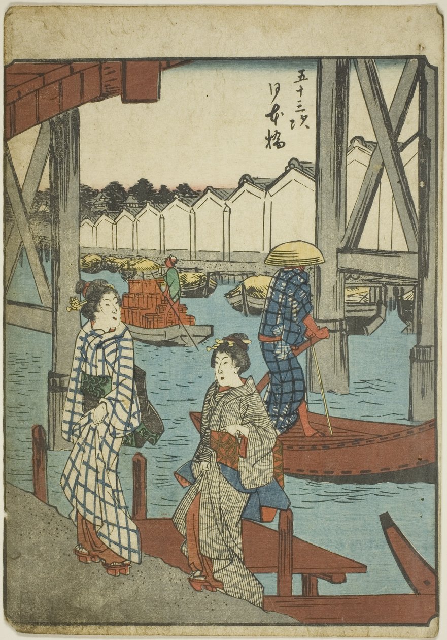 Nihon Bridge (Nihonbashi), from the series 'Fifty-three Stations [of ...