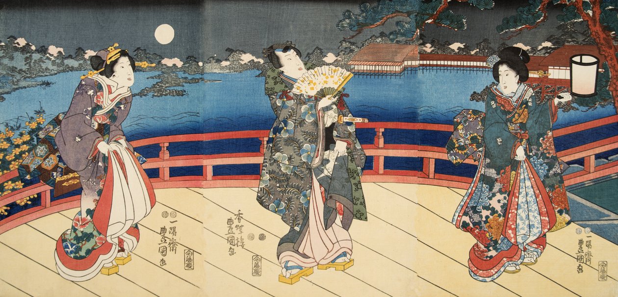Scene from Tale of Genji by Murasaki Shibuku, c. 1860