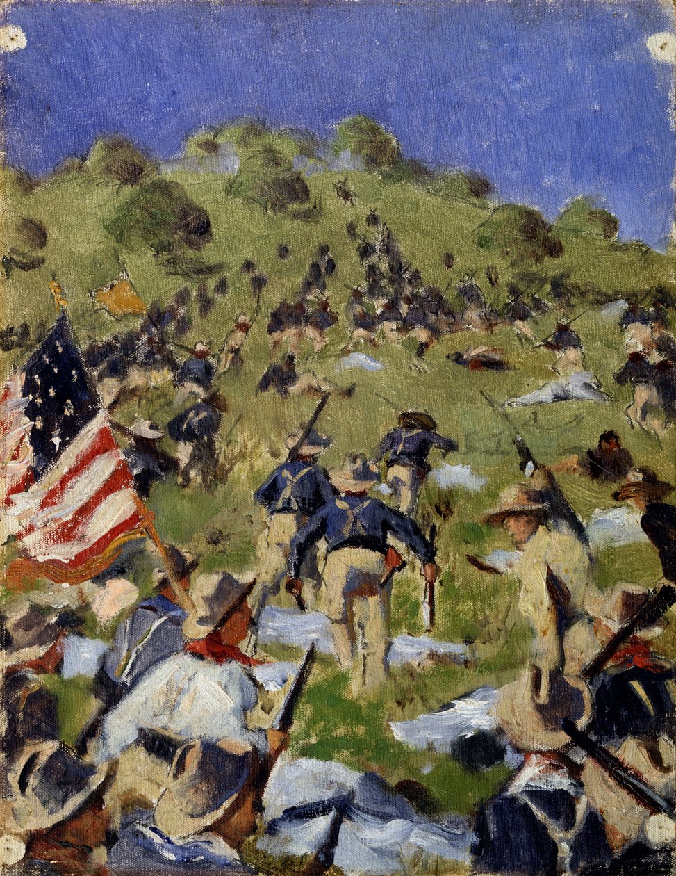 Charge of the Rough Riders at San Juan Hill in 1898
