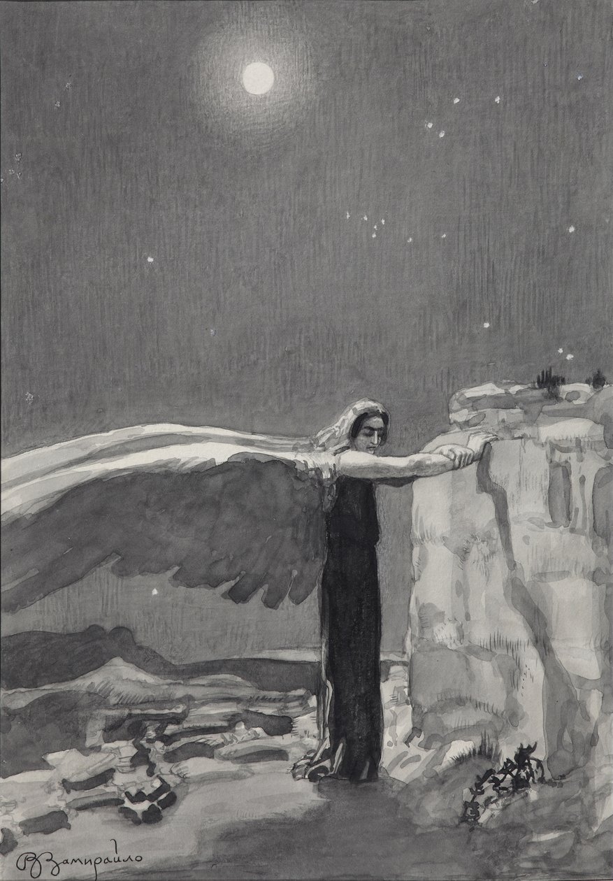 Illustration to the poem The Demon by Mikhail Lermontov