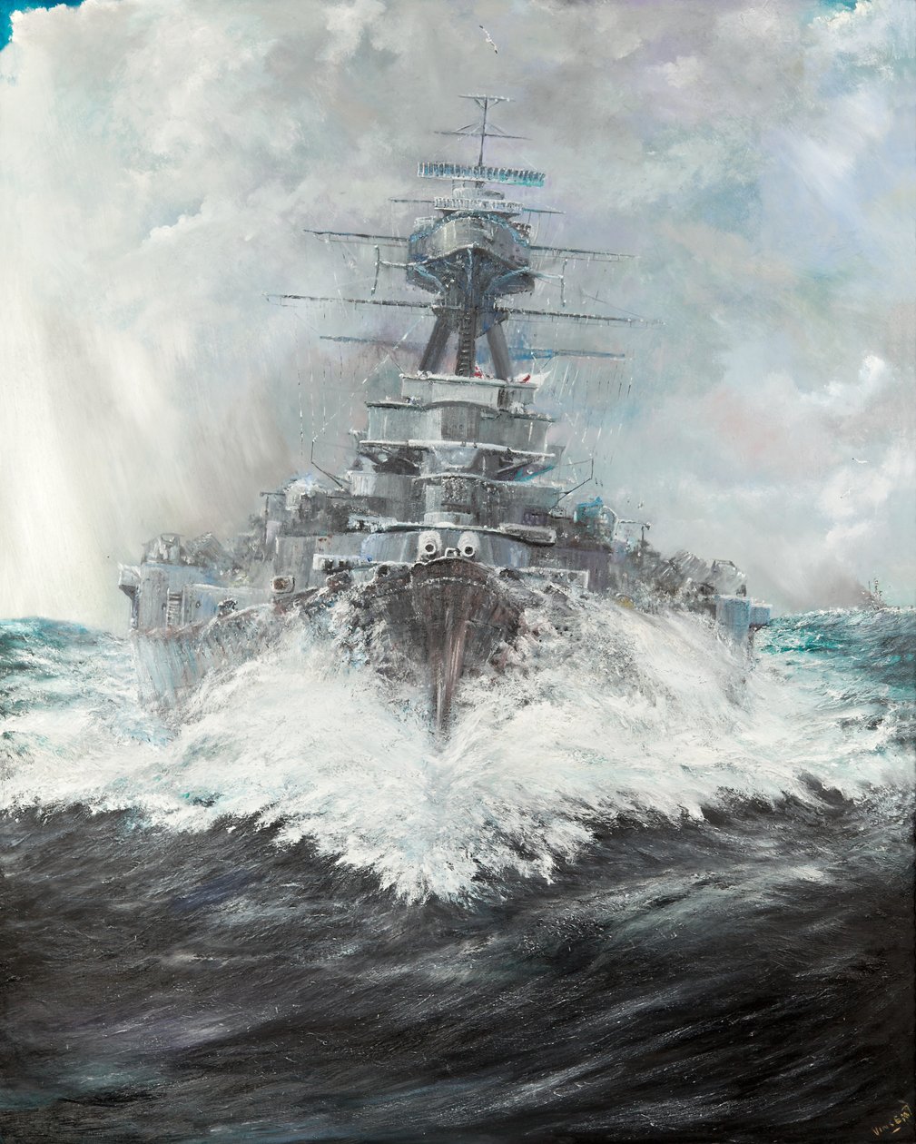 HMS Hood (2) by Vincent Alexander Booth: Fine art print
