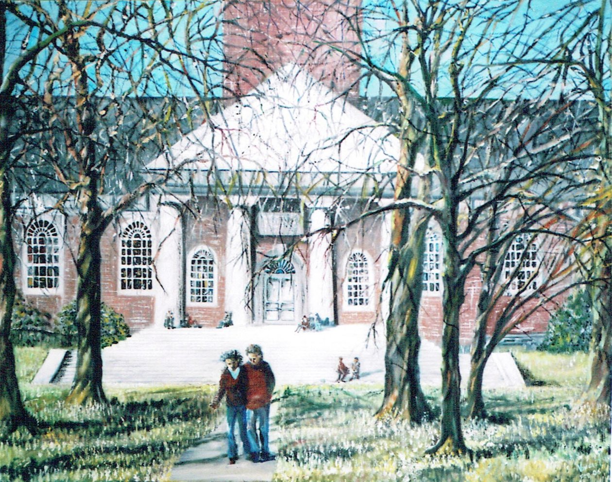 Harvard walk by Vincent Alexander Booth: Fine art print