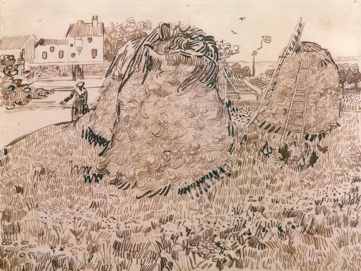 The Haystacks by Vincent van Gogh: Buy fine art print
