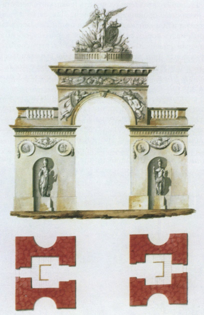 Project of Birch Gates by Vincenzo Brenna: Fine art print