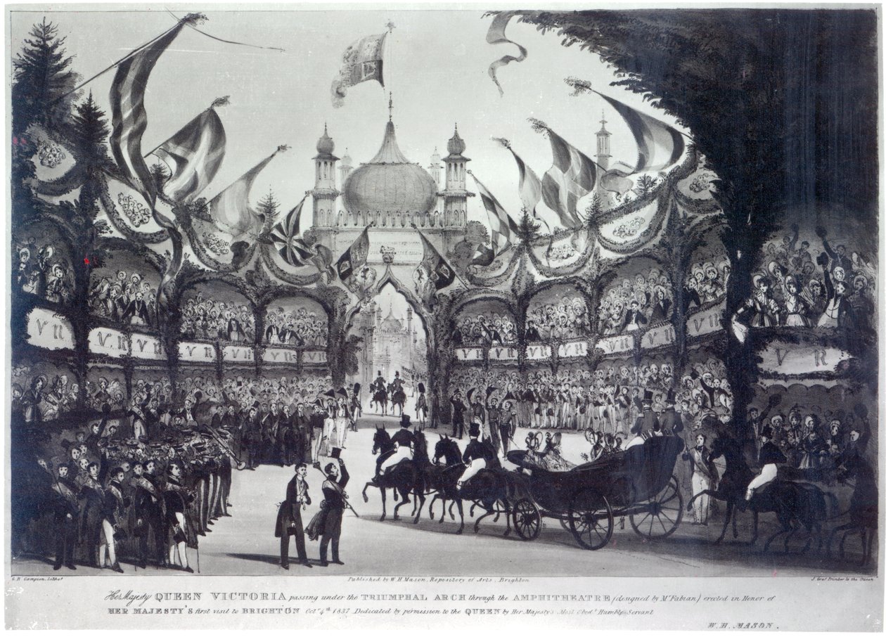 Queen Victoria's first visit to Brighton, engraved by George Bryant ...