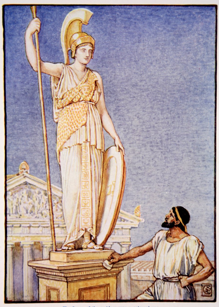 The Figure of the Goddess was a Colossal One, Illustration from 'The ...