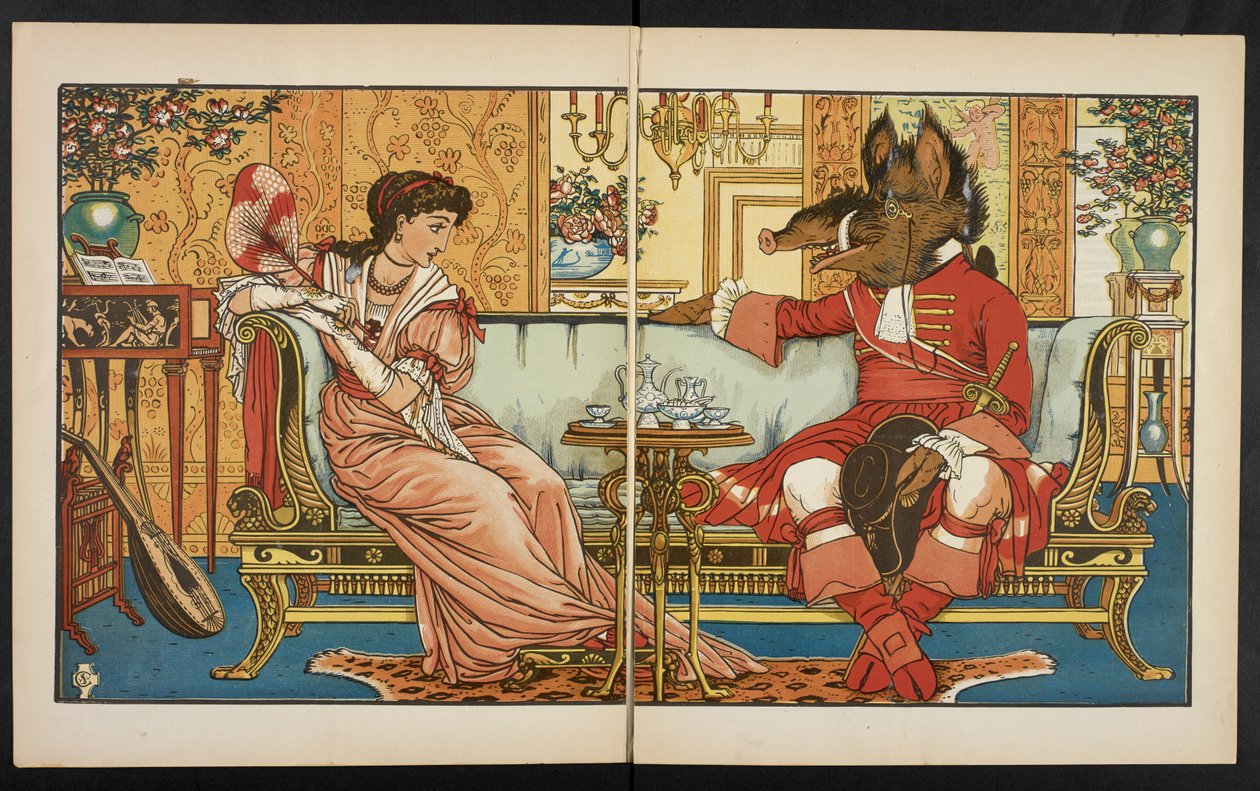 Illustration for Beauty and the Beast by Walter Crane
