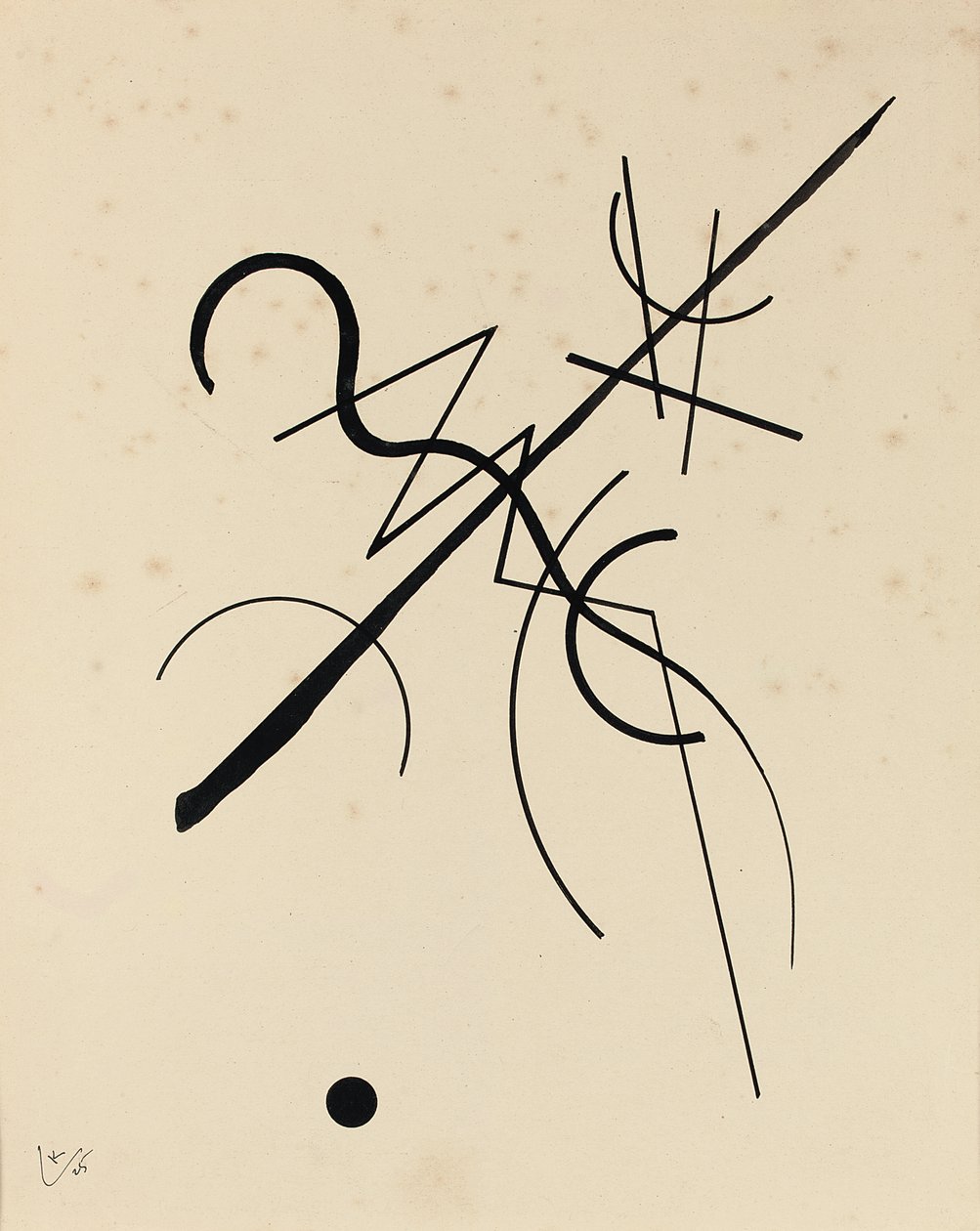 Drawing for Point and Line to Plane by Wassily Kandinsky