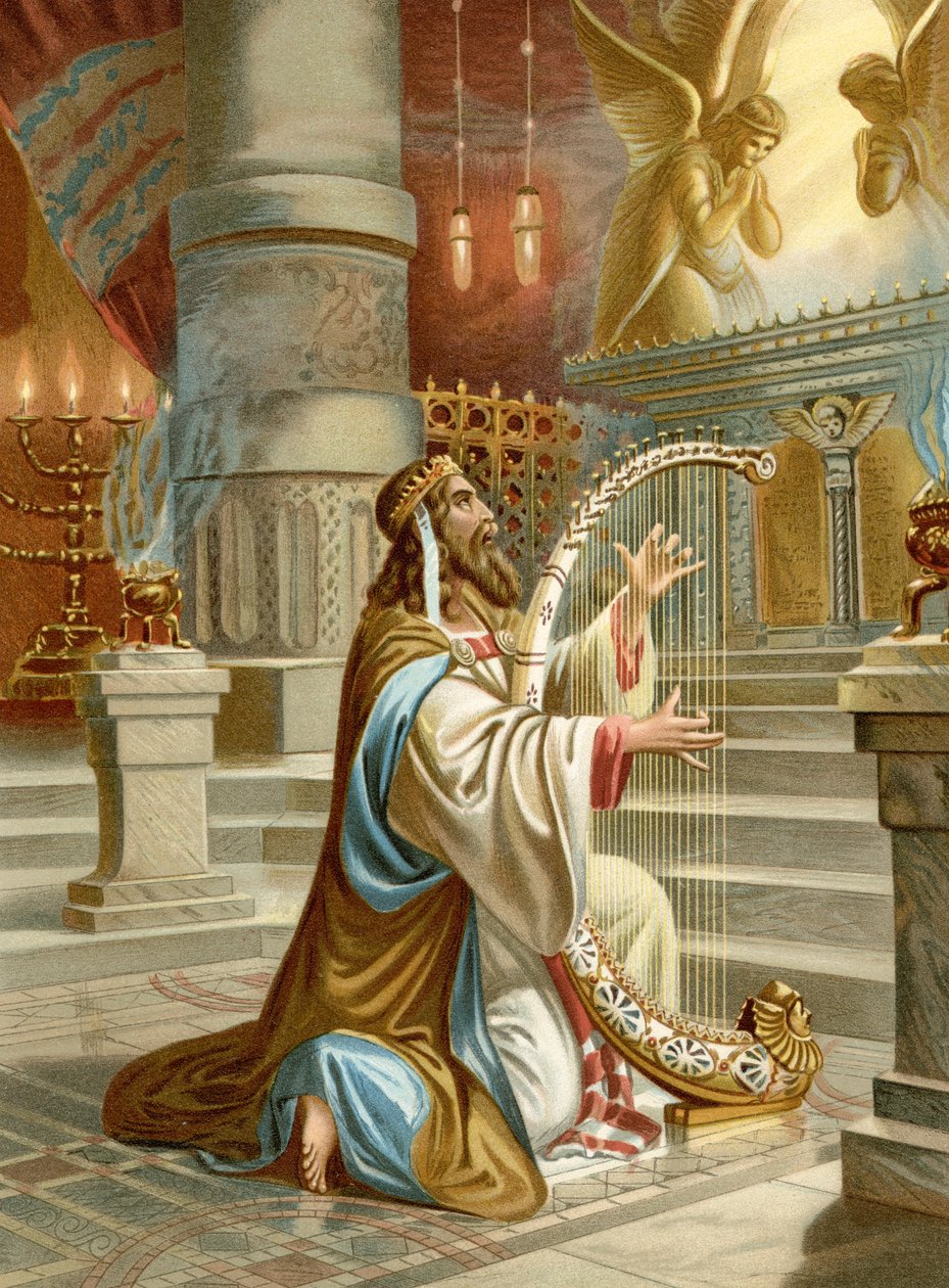 David the Psalmist by Wilhelm Ebbinghaus: Fine art print