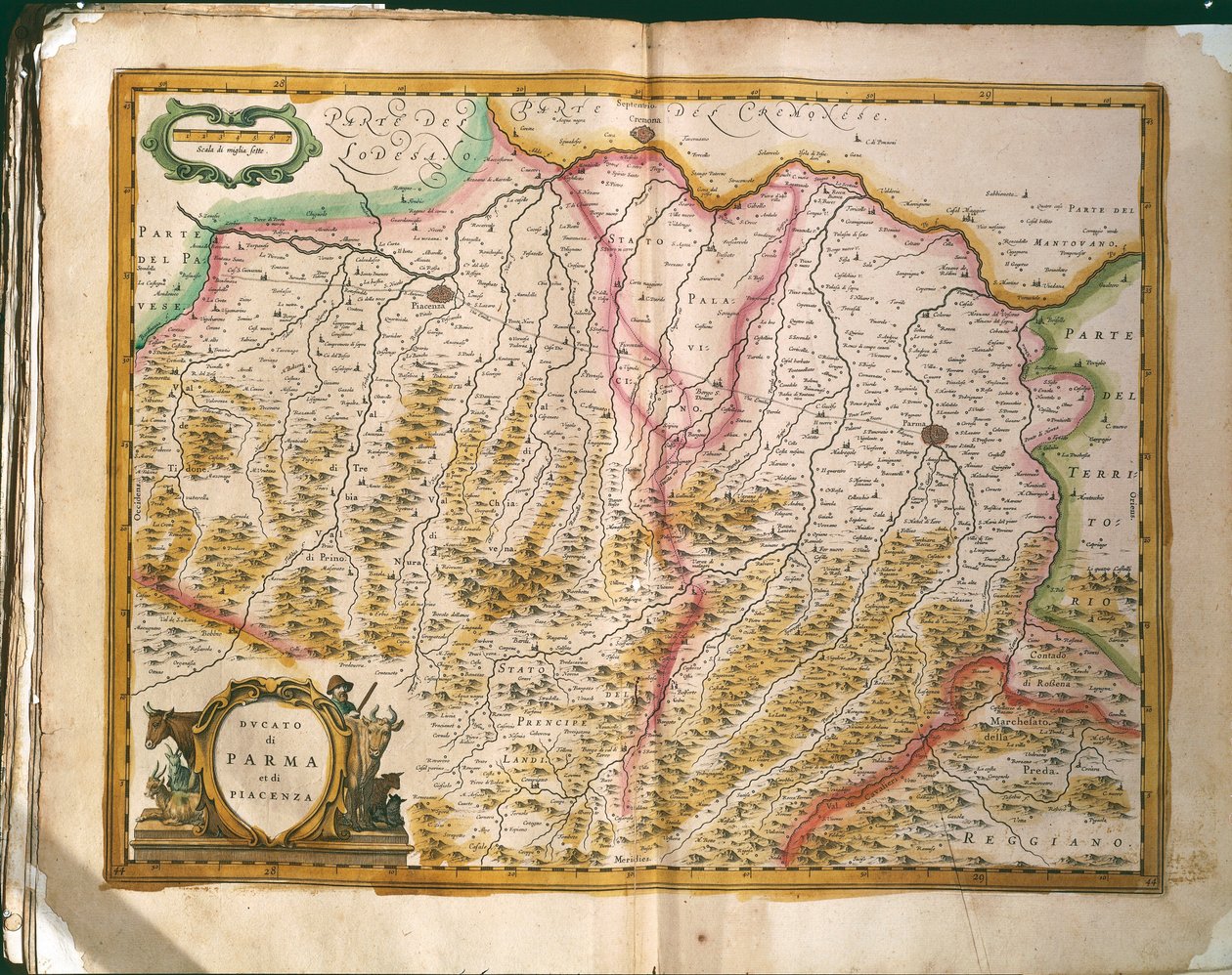Map of The Dukedom of Parma by Willem Blaeu