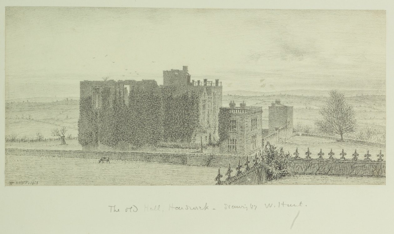 Hardwick Old Hall by William Henry Hunt: Fine art print