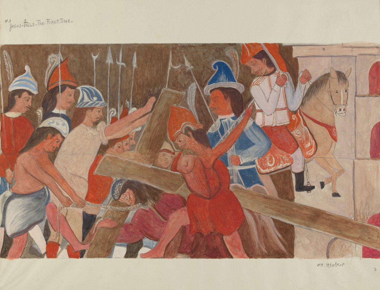Station of the Cross No. 3: Jesus Falls the First Time