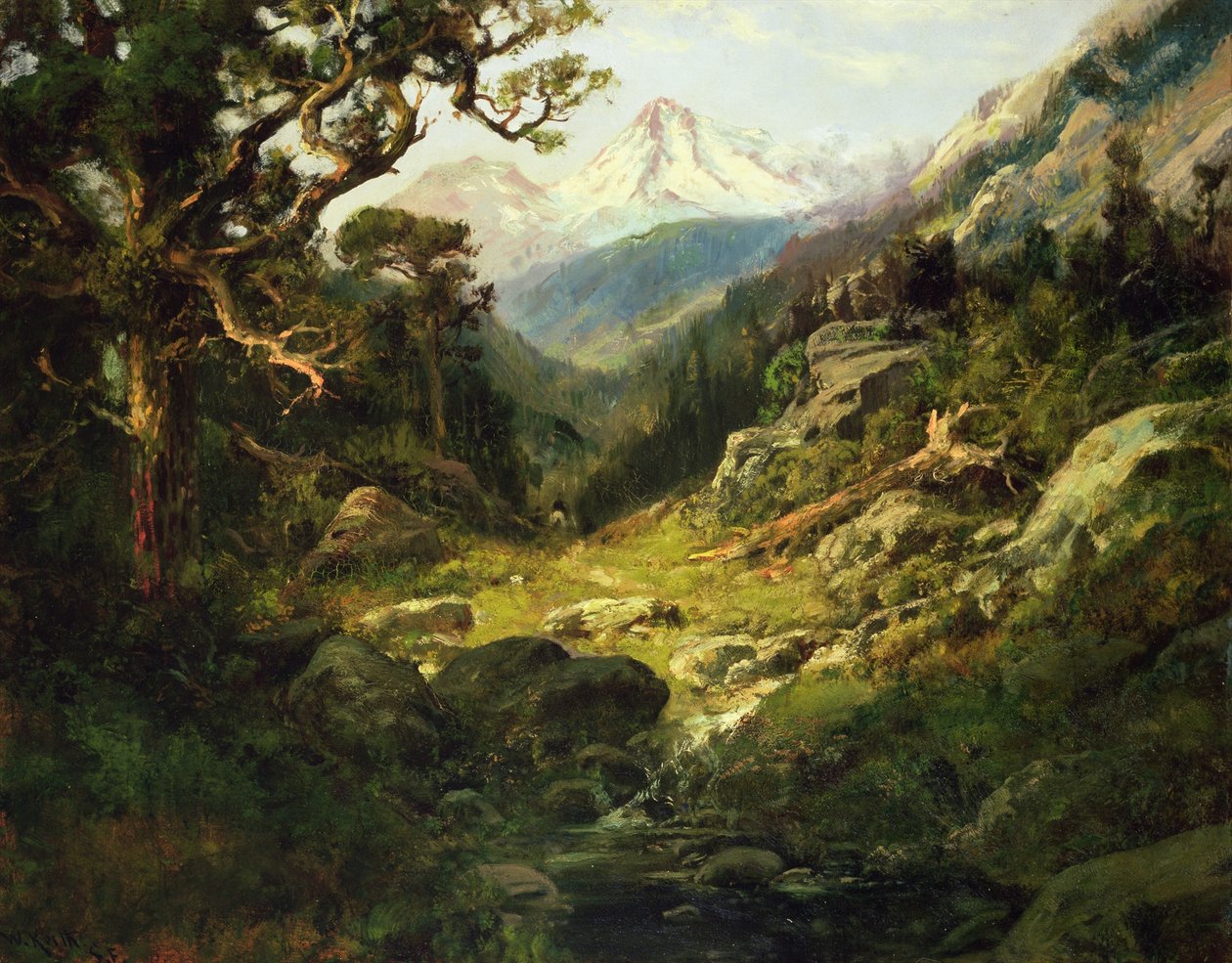 Landscape with Mount Shasta by William Keith: Fine art print