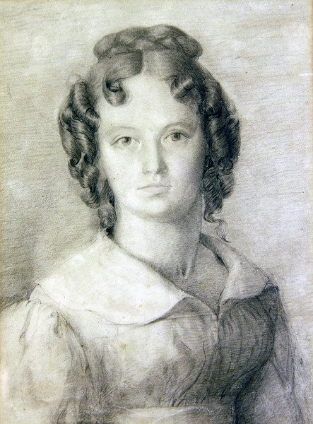Portrait in Bust of Charlotte Rolfe by William Mulready