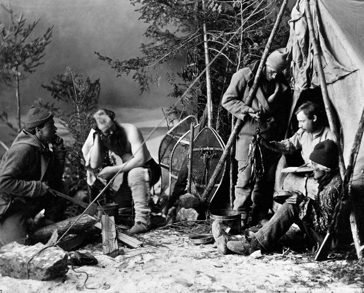 Life of the Trapper in Canada, photo by Nottman, circa 1890