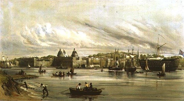 Greenwich and the Dreadnought by William Parrott