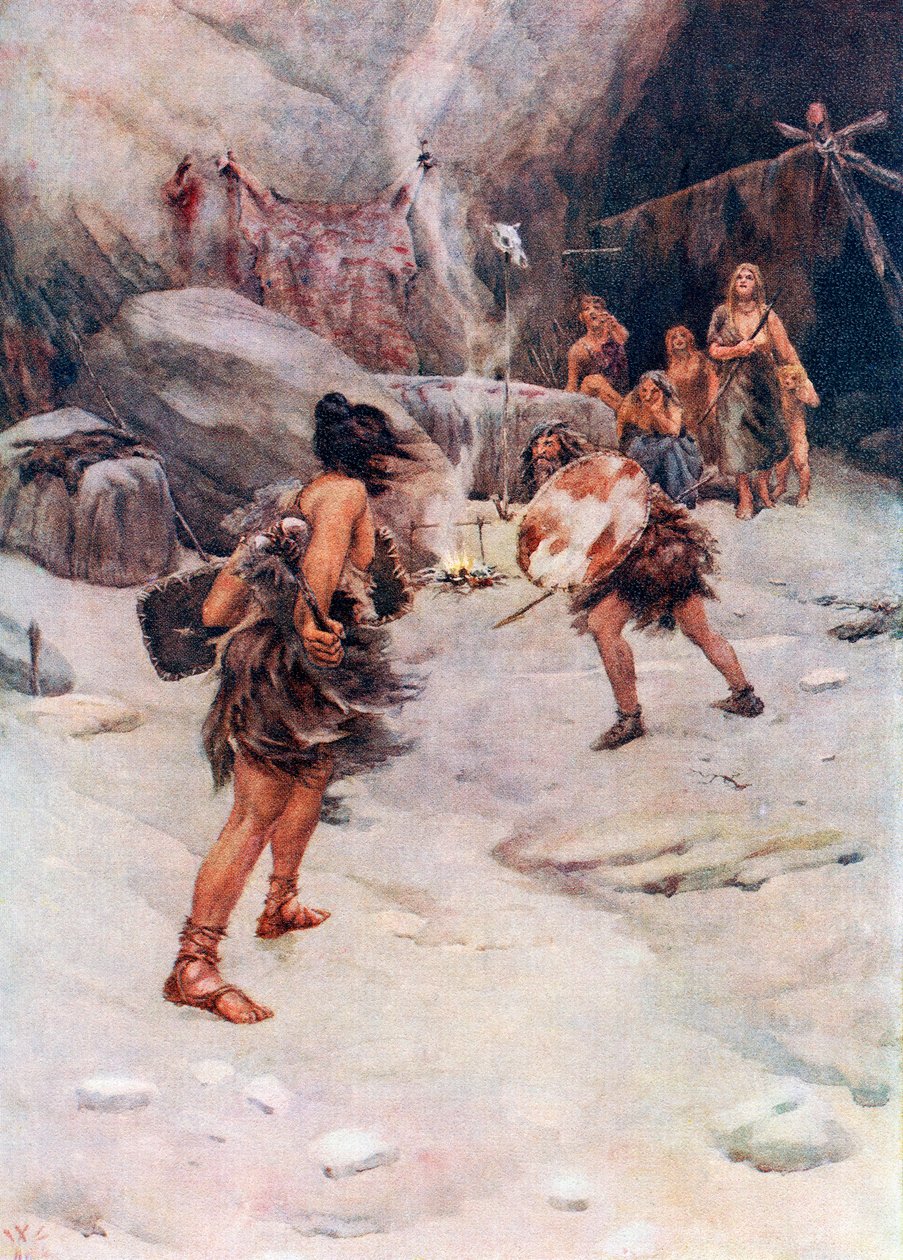 Prehistoric man (from Hutchinson's History of the Nations)